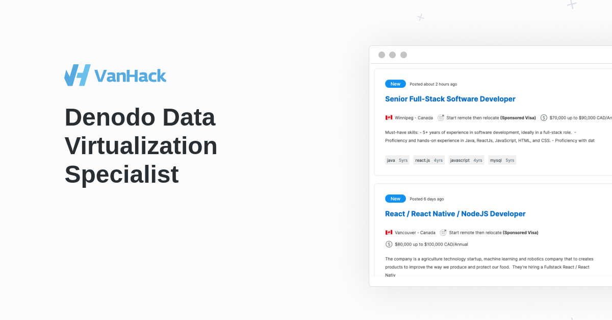 Denodo Data Virtualization Specialist - VanHack